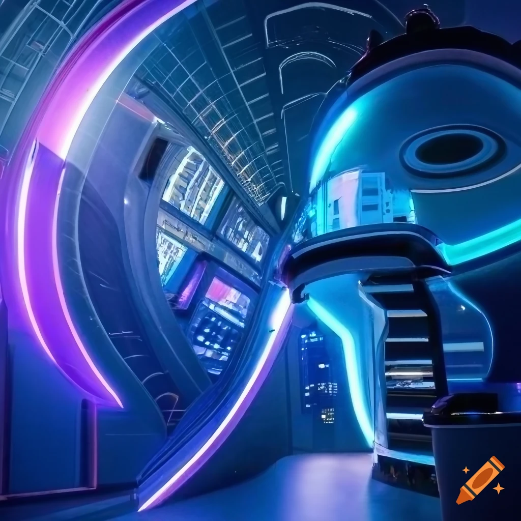 Futuristic interior of a home on Craiyon