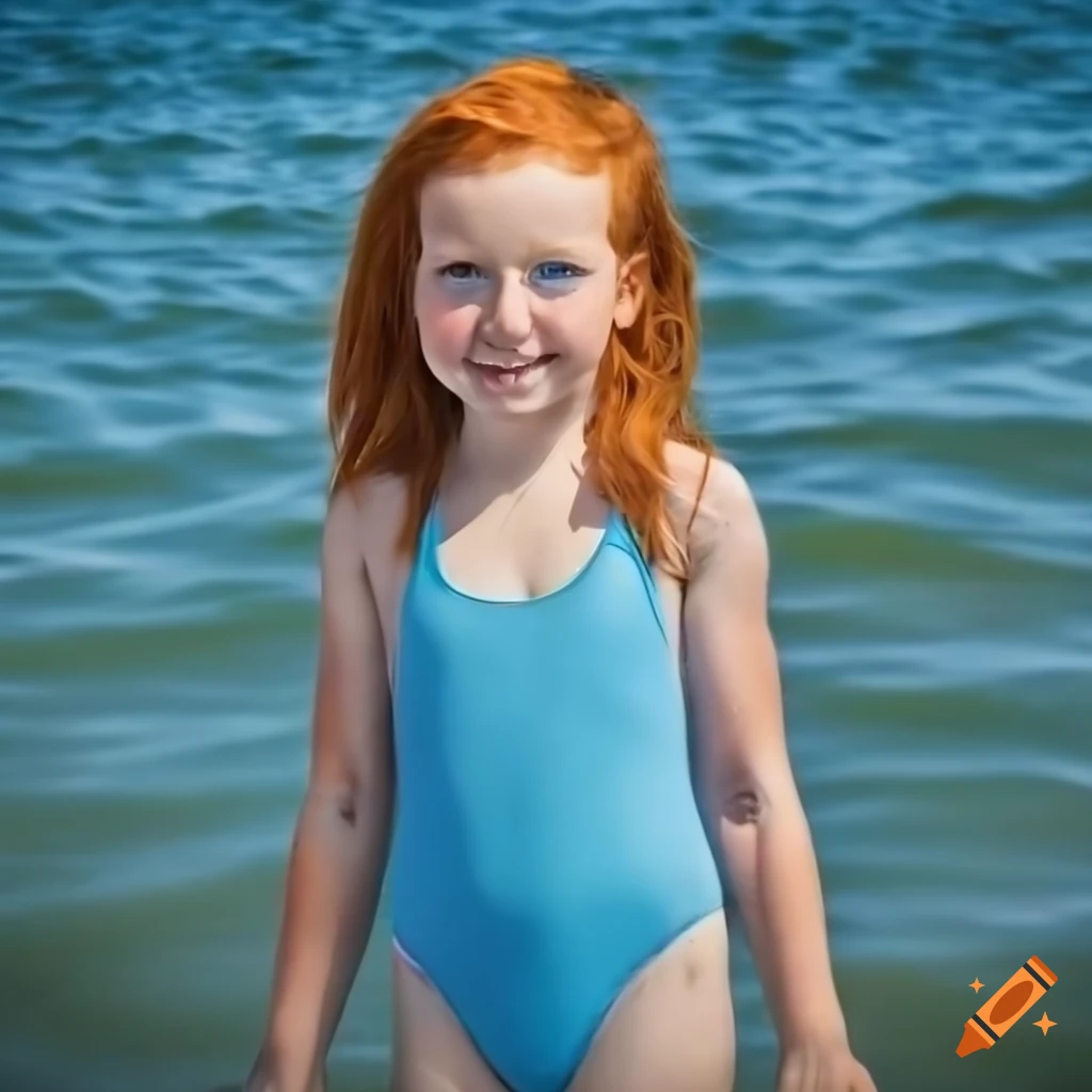Portrait Of A Redhead Girl In Swimsuit By The Lake On Craiyon
