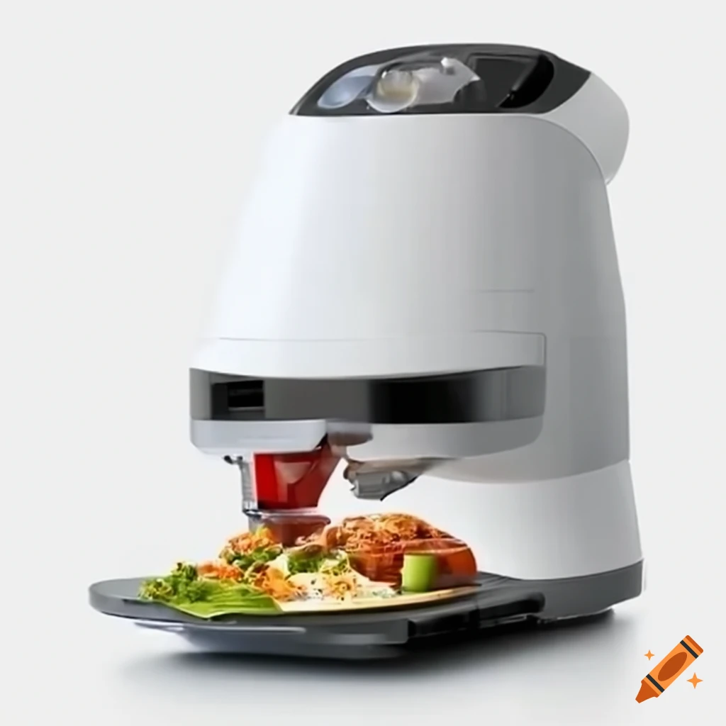 Robots preparing food on Craiyon