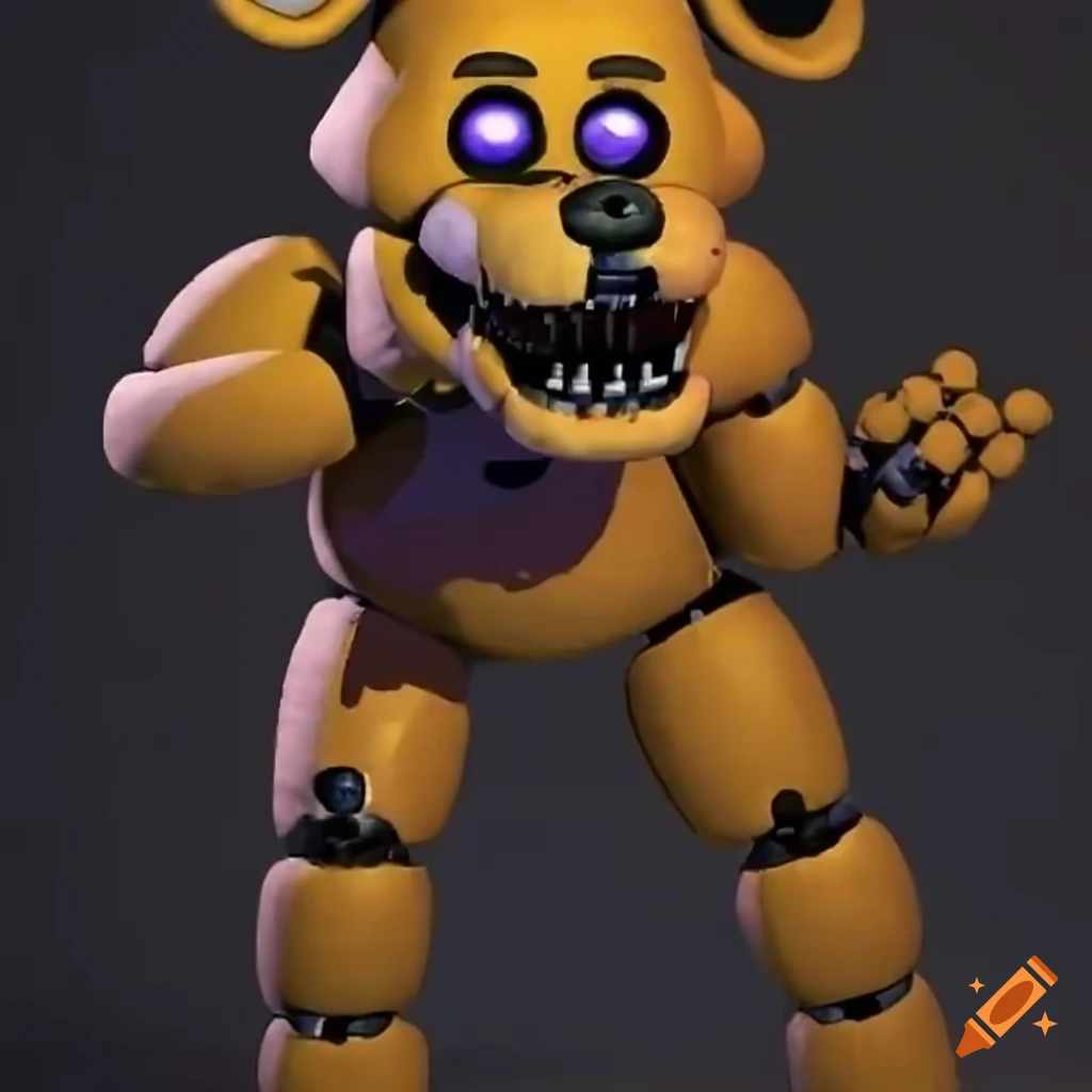 Animatronic yellow dog resembling foxy from five nights at freddy's on ...