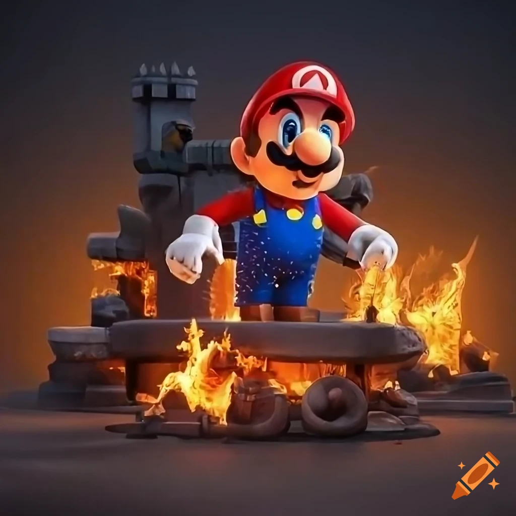 Graffiti art of mario in a random style on Craiyon