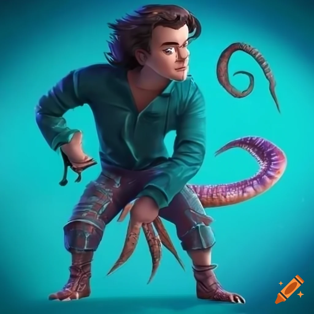 Steve harrington as a dragon hybrid on Craiyon