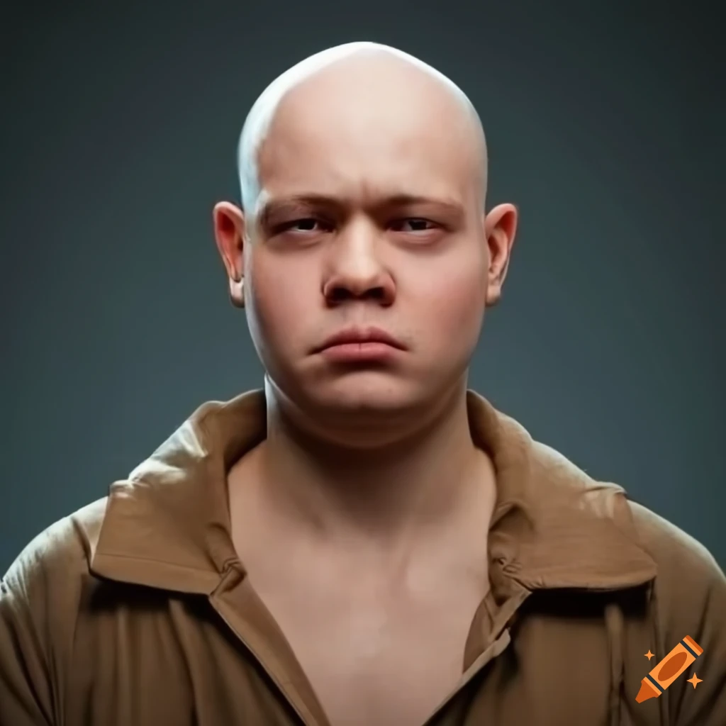 Portrait photo of a man with unique features on Craiyon