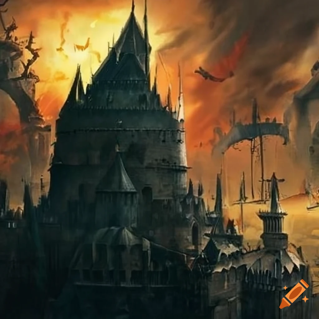 Image depicting war in a disney setting on Craiyon