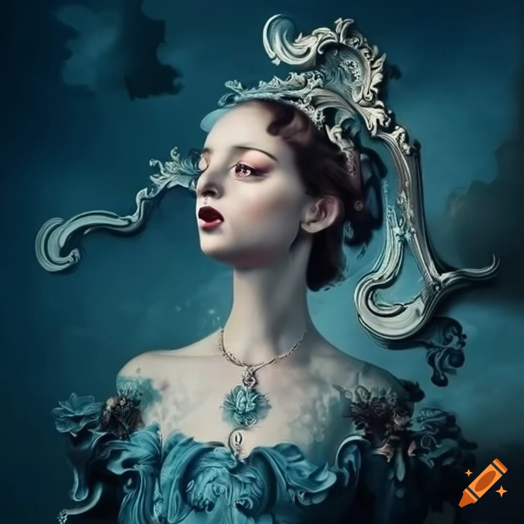 Hyper realistic portrait of a gothic noble woman on Craiyon