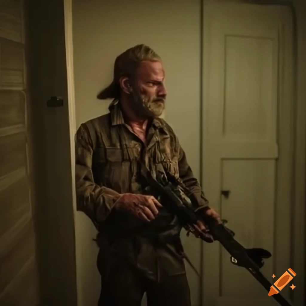 Portrait of rick grimes from a tv show