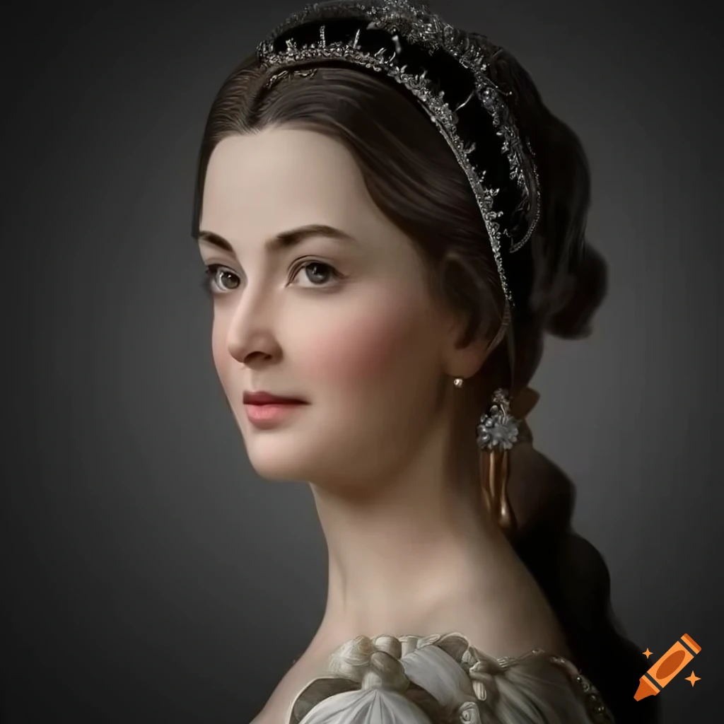 Portrait of a beautiful young lady named elizabeth on Craiyon