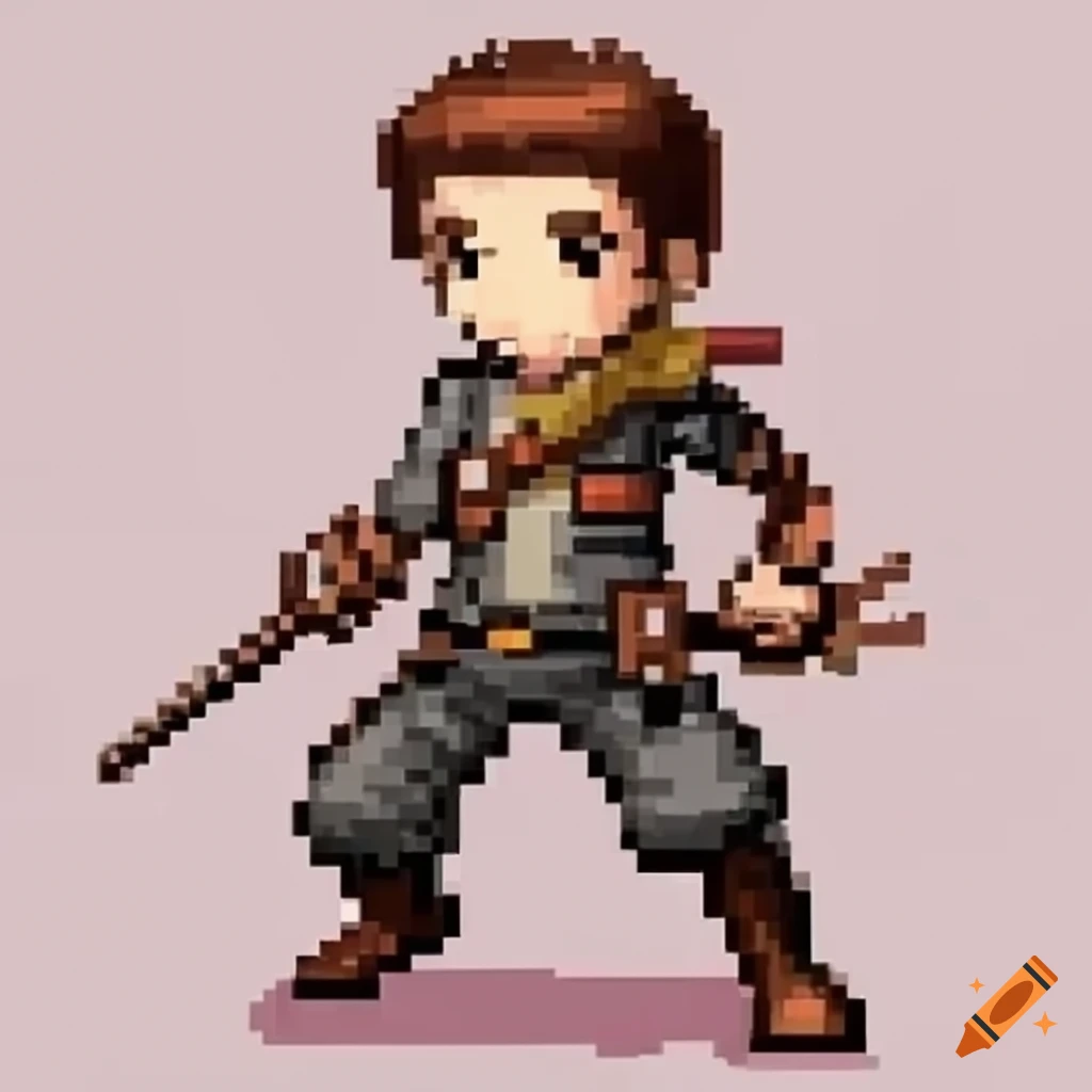 Flip book animation of a male character for jrpg on Craiyon