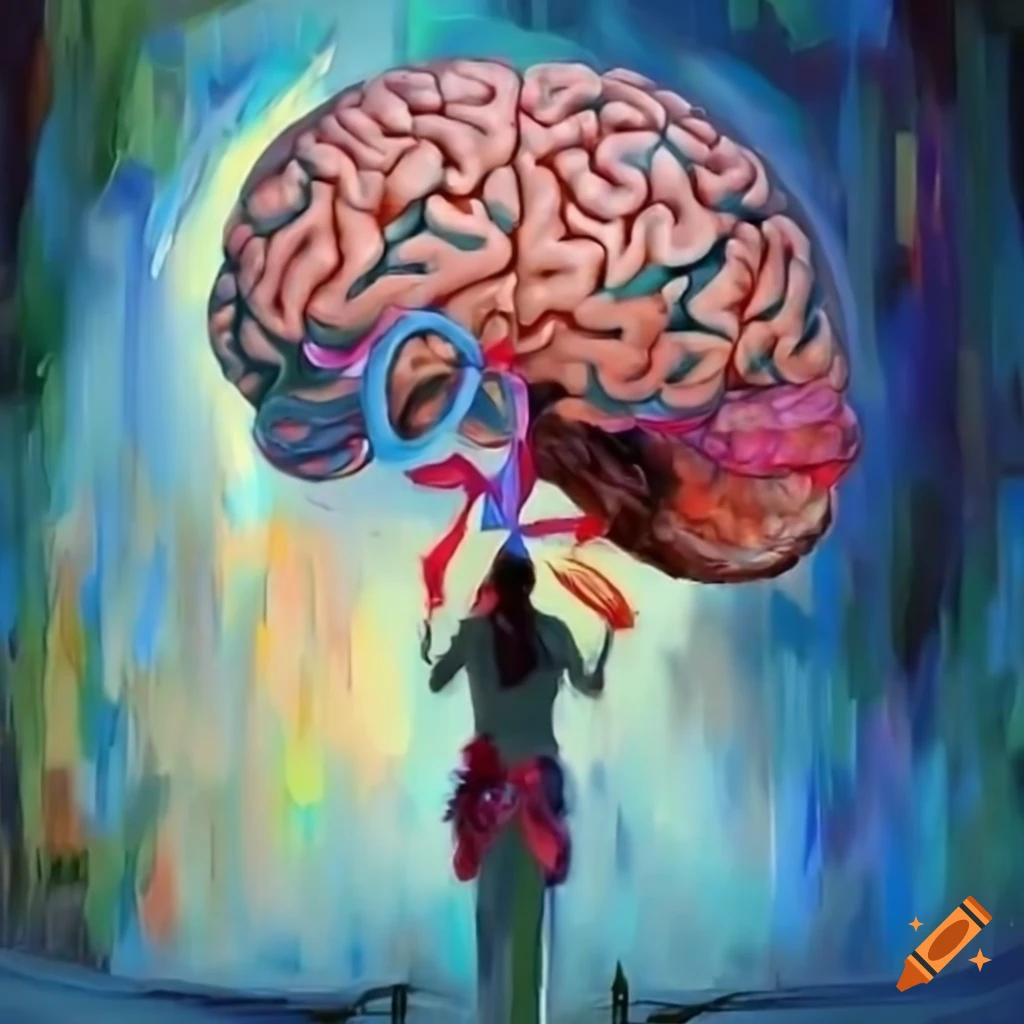 Children holding a brain on Craiyon