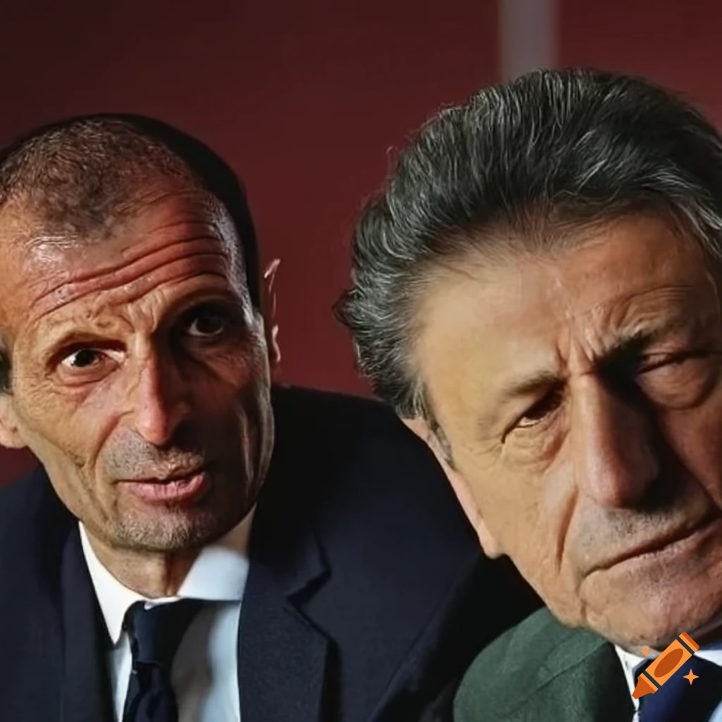 Comic illustration of allegri and walter mazzarri