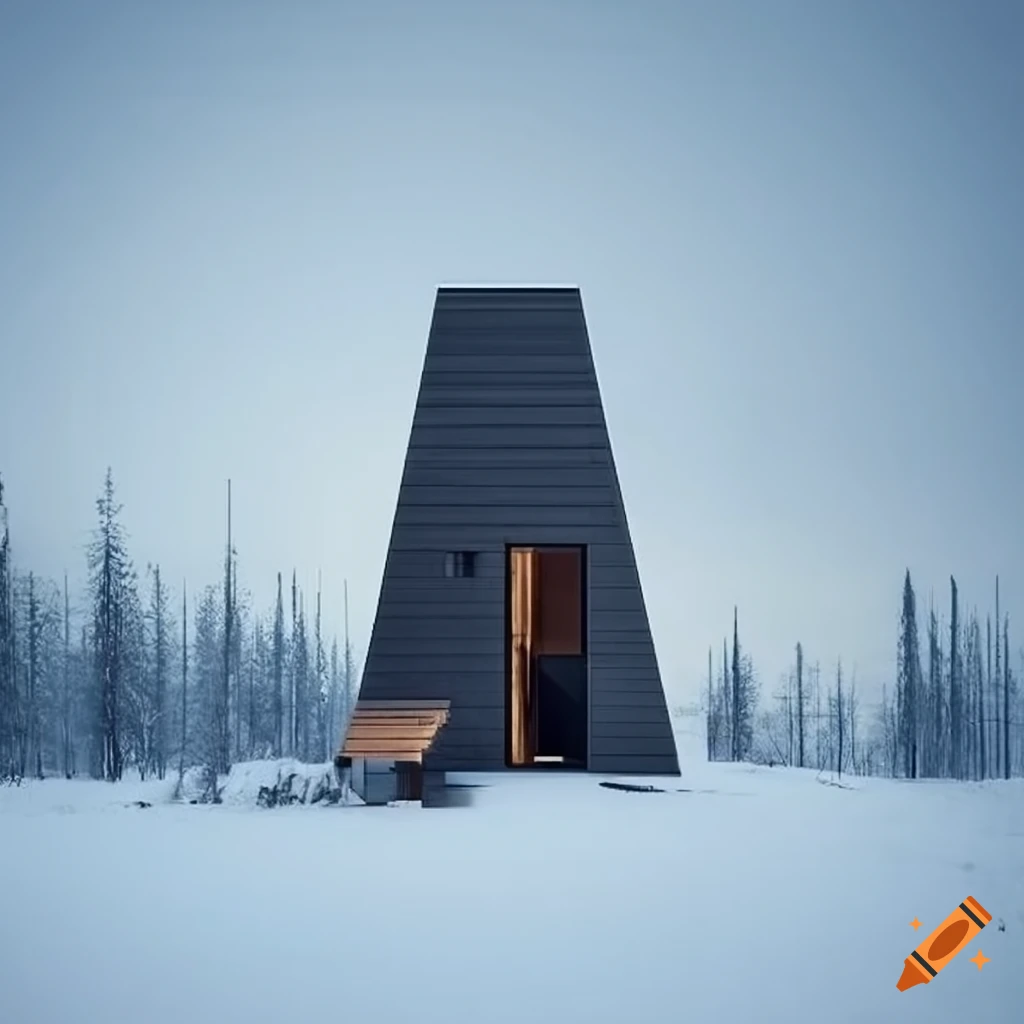 Nordic minimalist tower cabin architecture on Craiyon