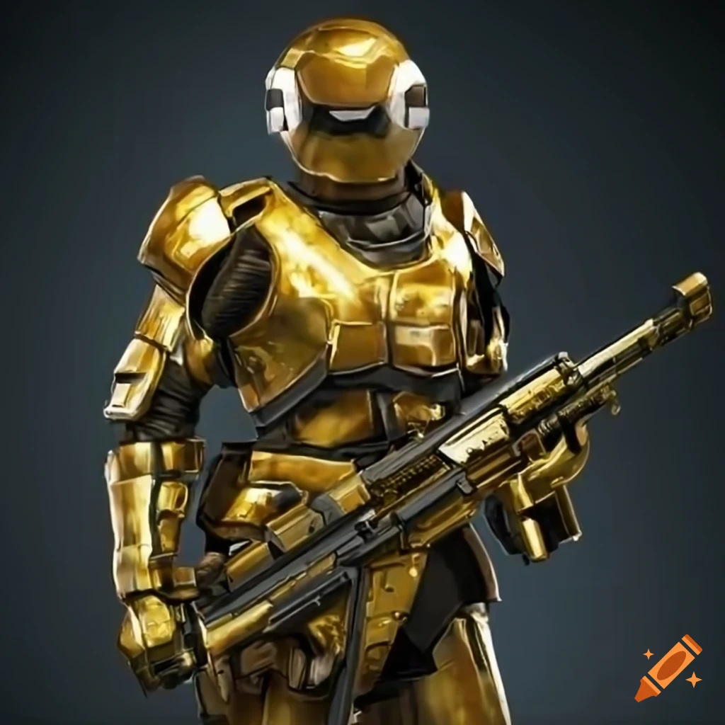 Image of a futuristic super soldier in grey armor on Craiyon