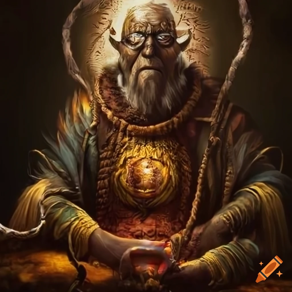 Image of a wise old shaman on Craiyon