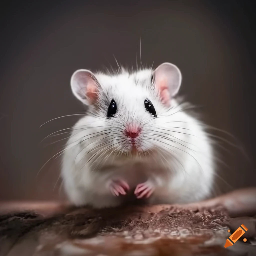 Hamster diving underwater in black and white on Craiyon