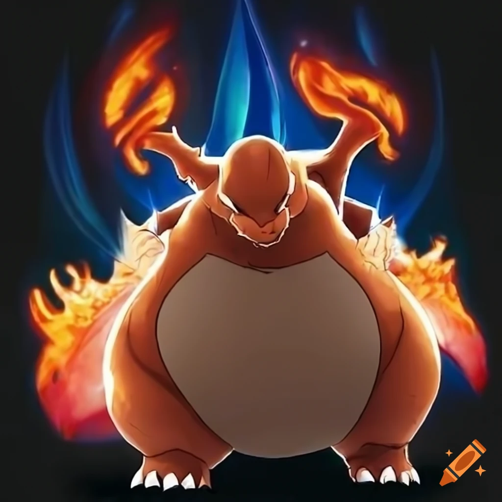 Image of a chubby charizard on Craiyon