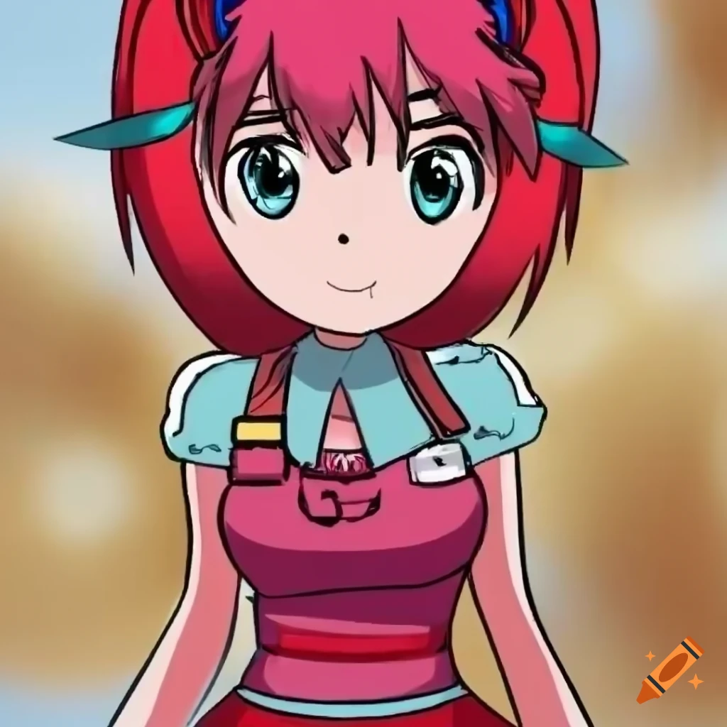Waifu oc from pocket card jockey video game by game freak on Craiyon