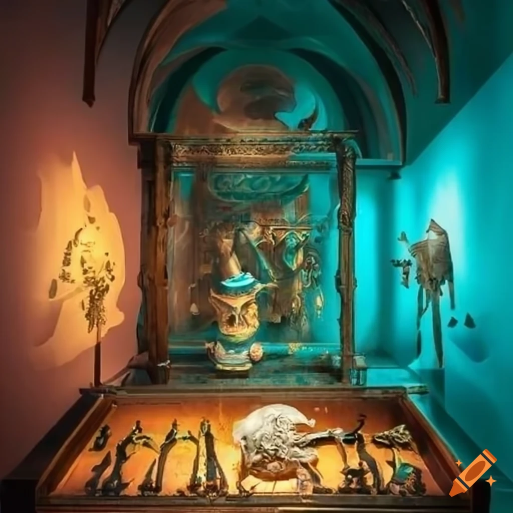 Interior of a mythical museum on Craiyon