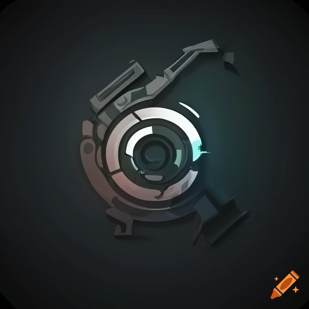 Detailed black and white logo with 'technical art' on Craiyon