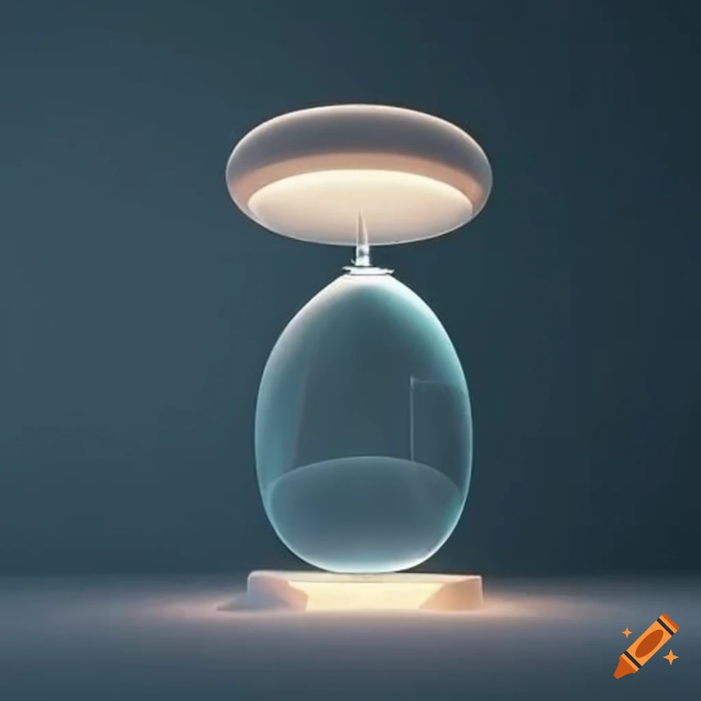 Contemporary sinister lamp displaying clarity and transparency on Craiyon