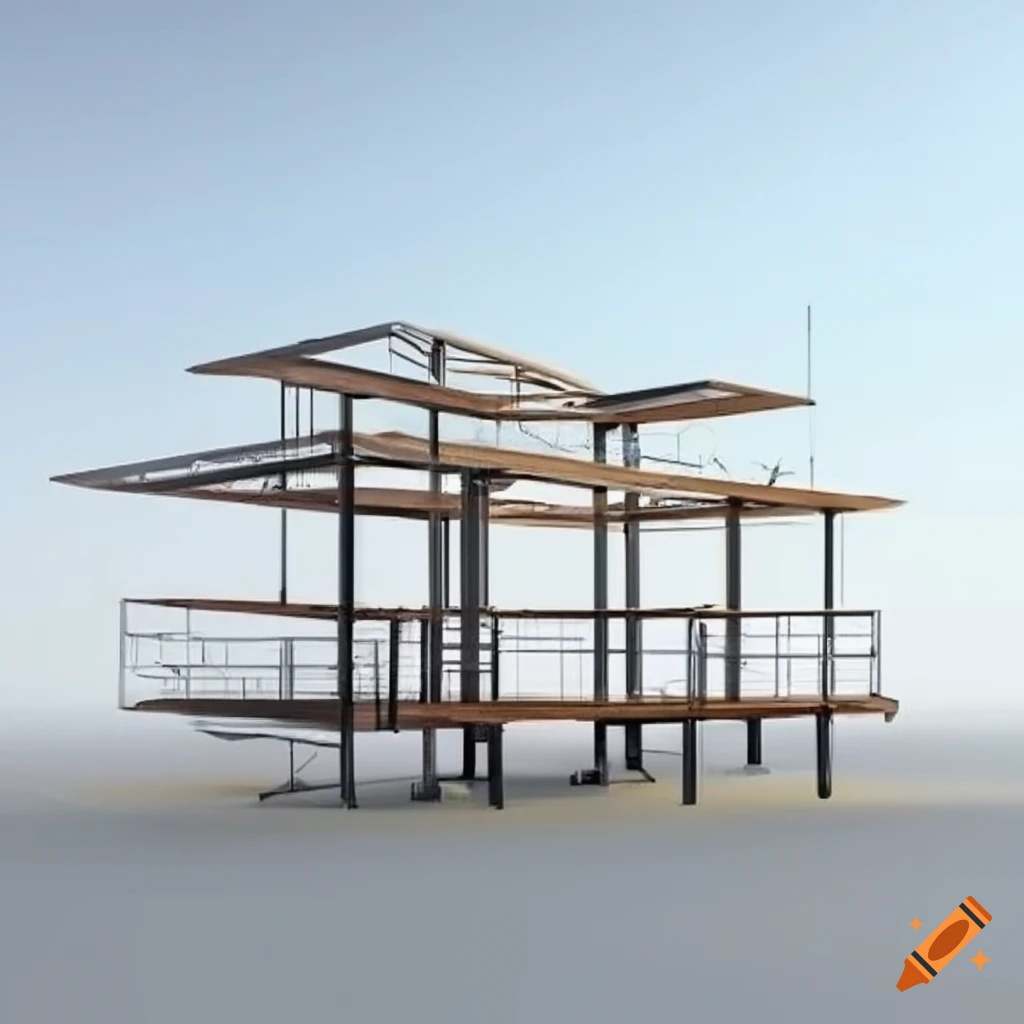 House foundation structure construction on Craiyon