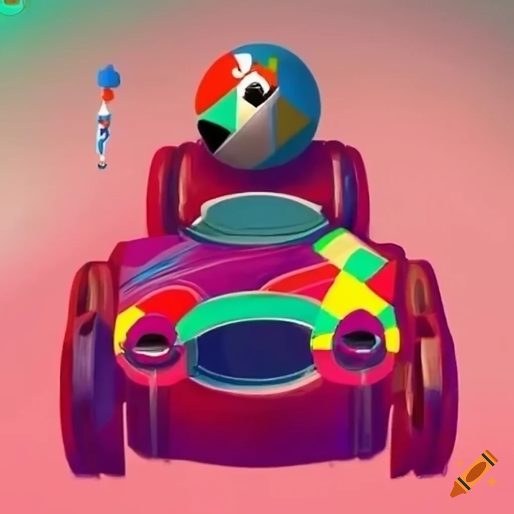 Screenshot of a beloved racing game on Craiyon