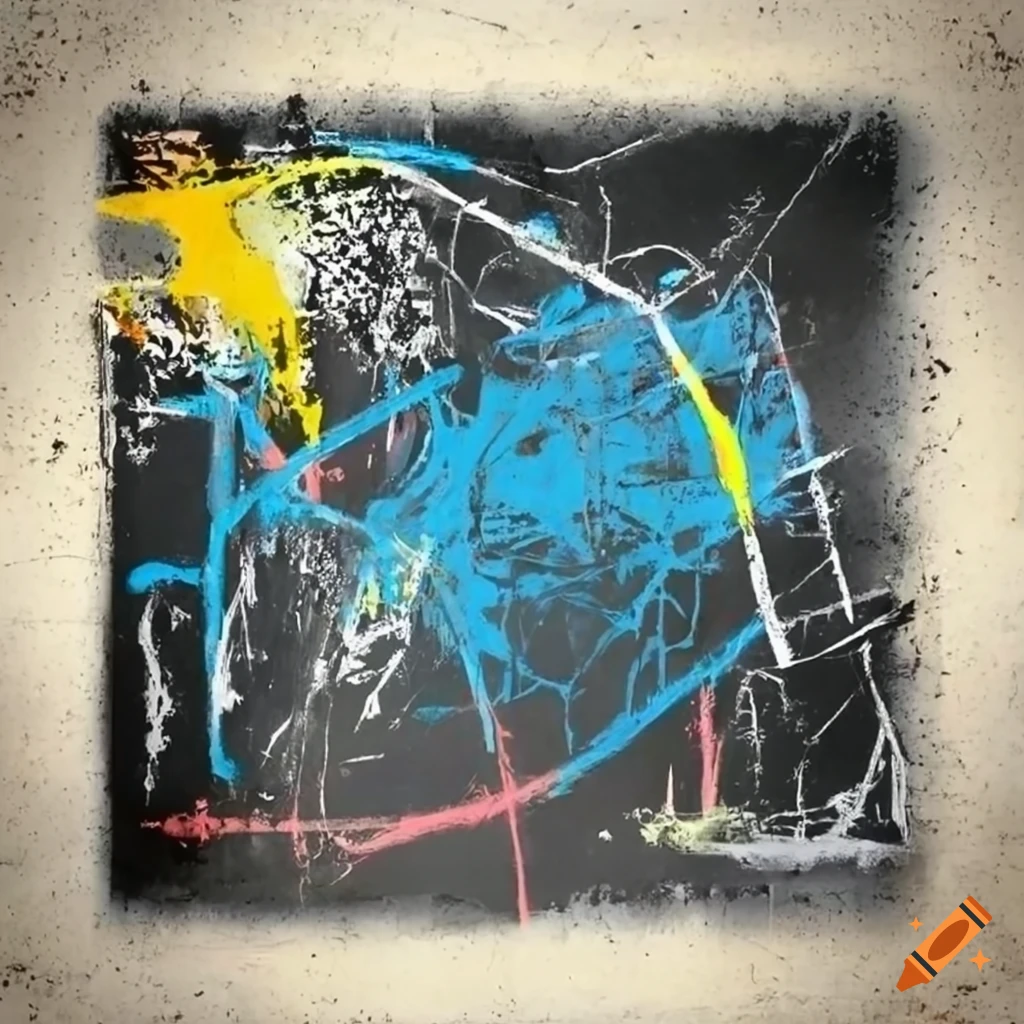 Intrusive thoughts chalk painting on Craiyon