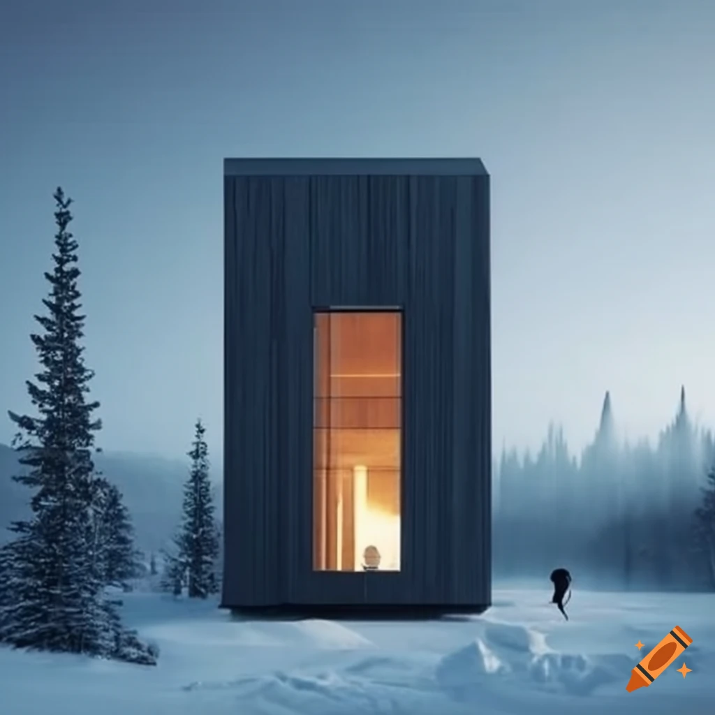 Nordic minimalist tower cabin architecture on Craiyon