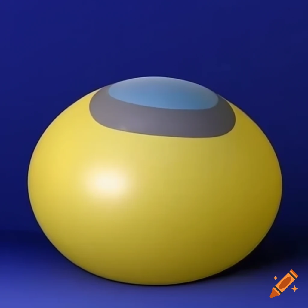 Surreal artwork of an obese balloon upside down