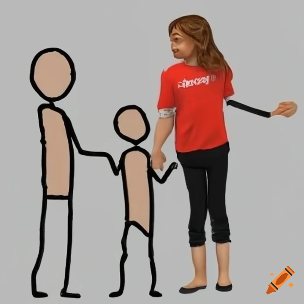 Hyper realistic sketch of a stick figure on Craiyon