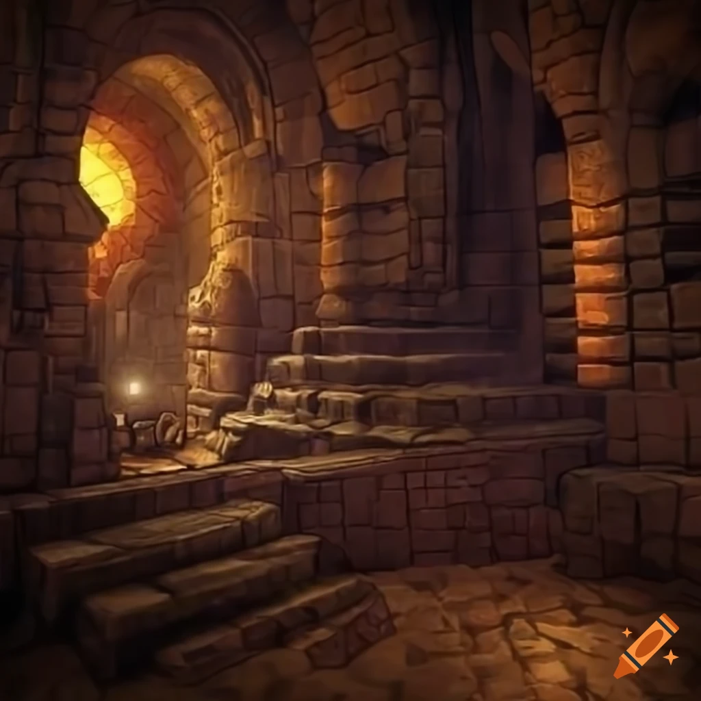Image of an ancient dungeon on Craiyon