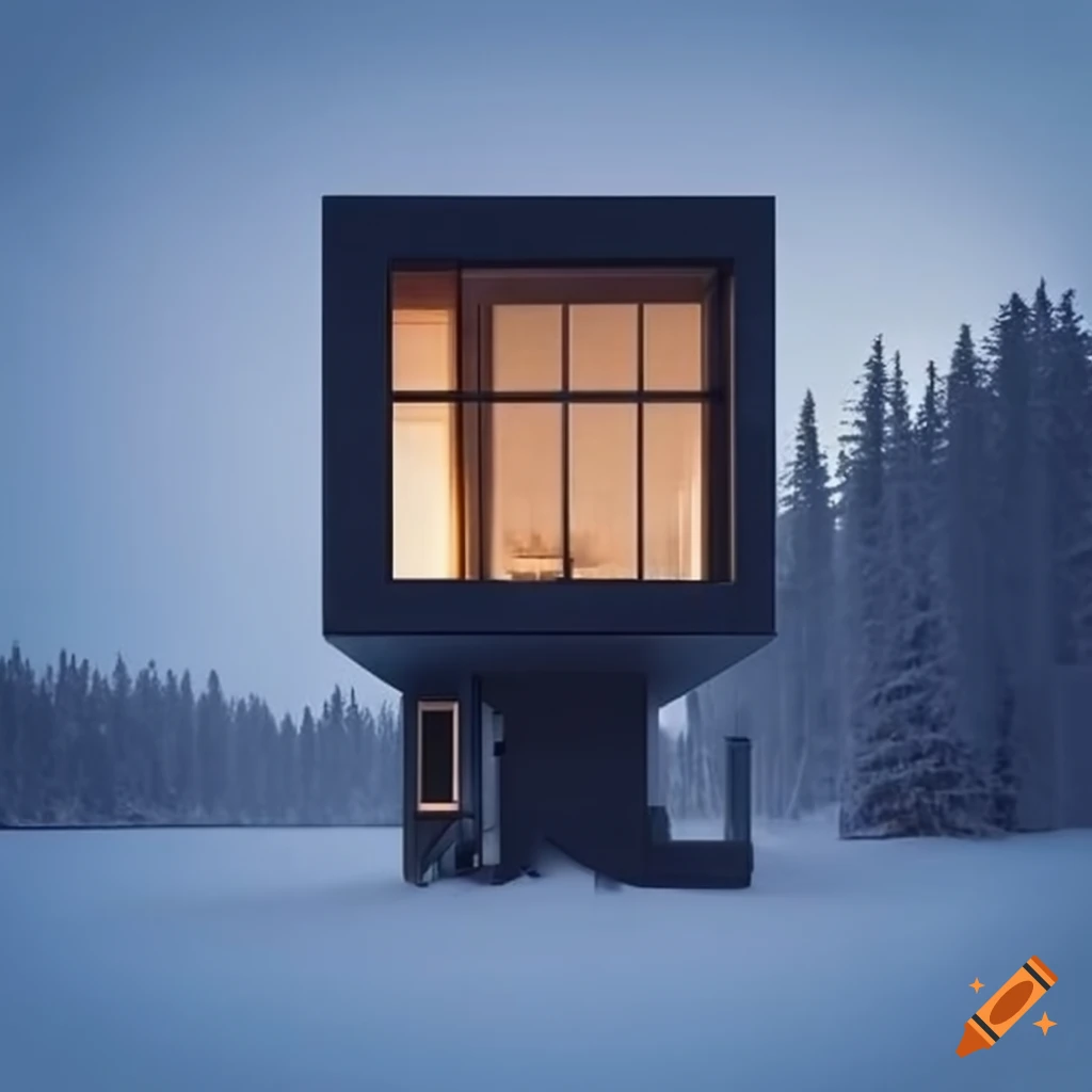 Sophisticated nordic tower cabin architecture on Craiyon