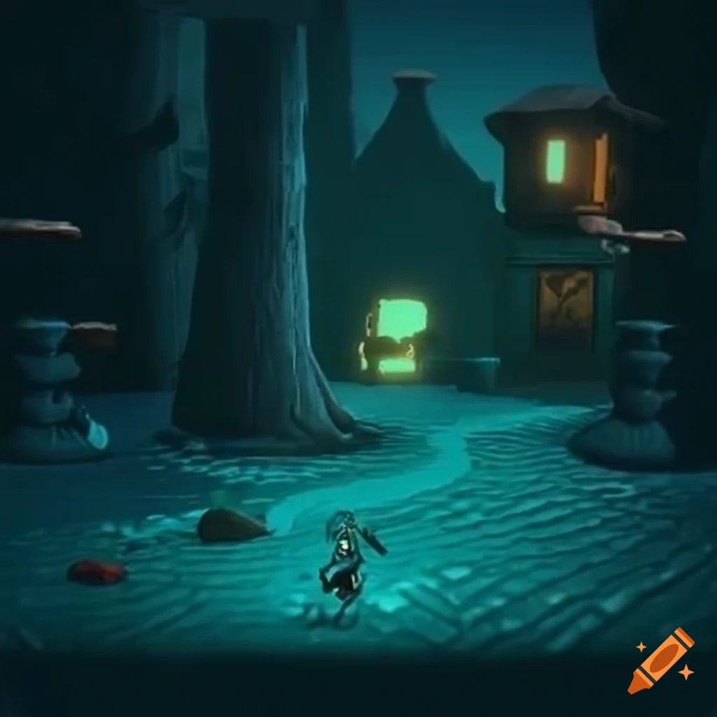 Screenshot of a video-based adventure game