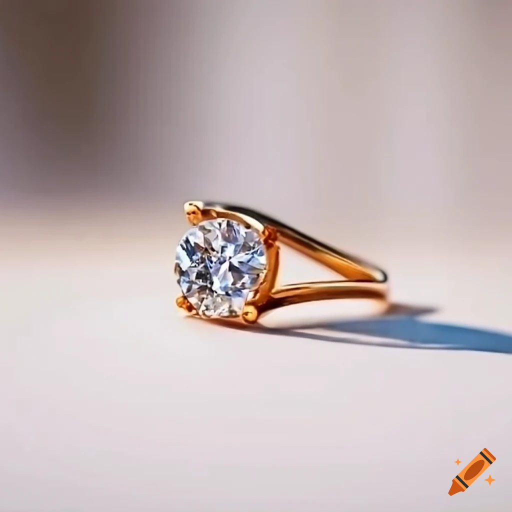 Two diamond ring on a kitchen counter on Craiyon