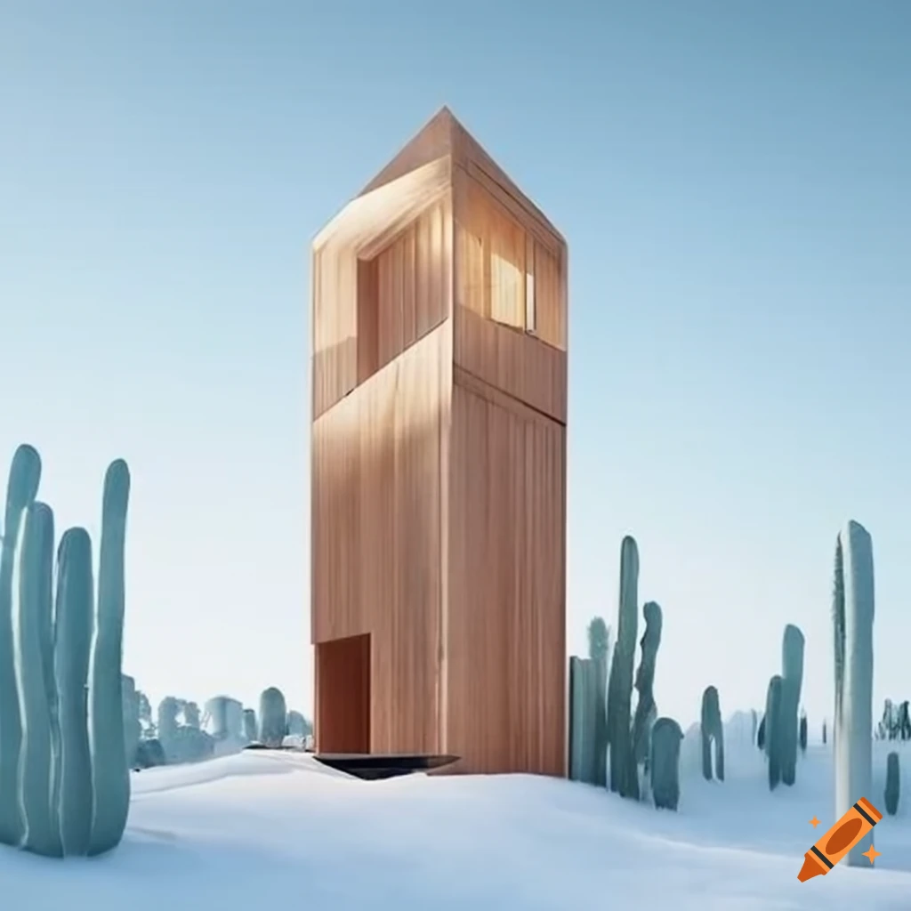 Nordic Minimalism tower cabin architecture on Craiyon