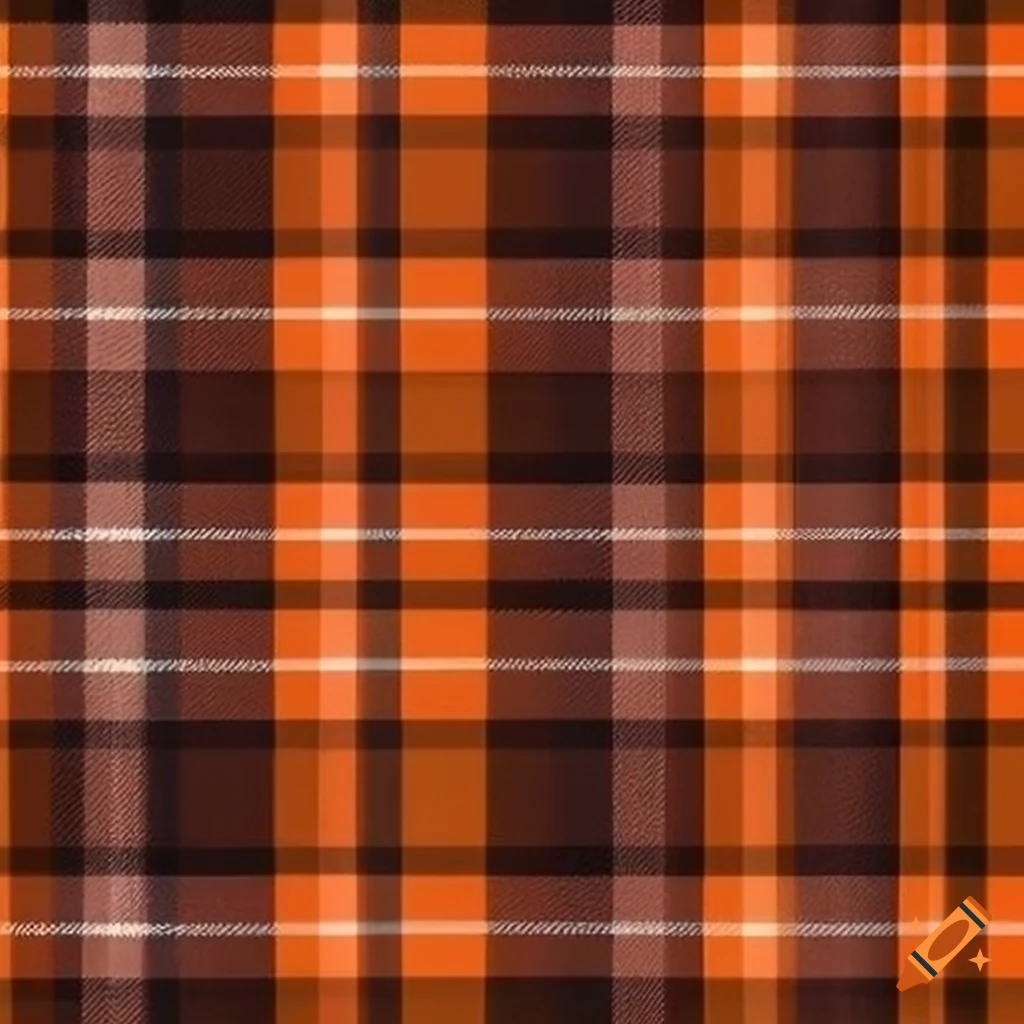 Orange plaid print design on Craiyon