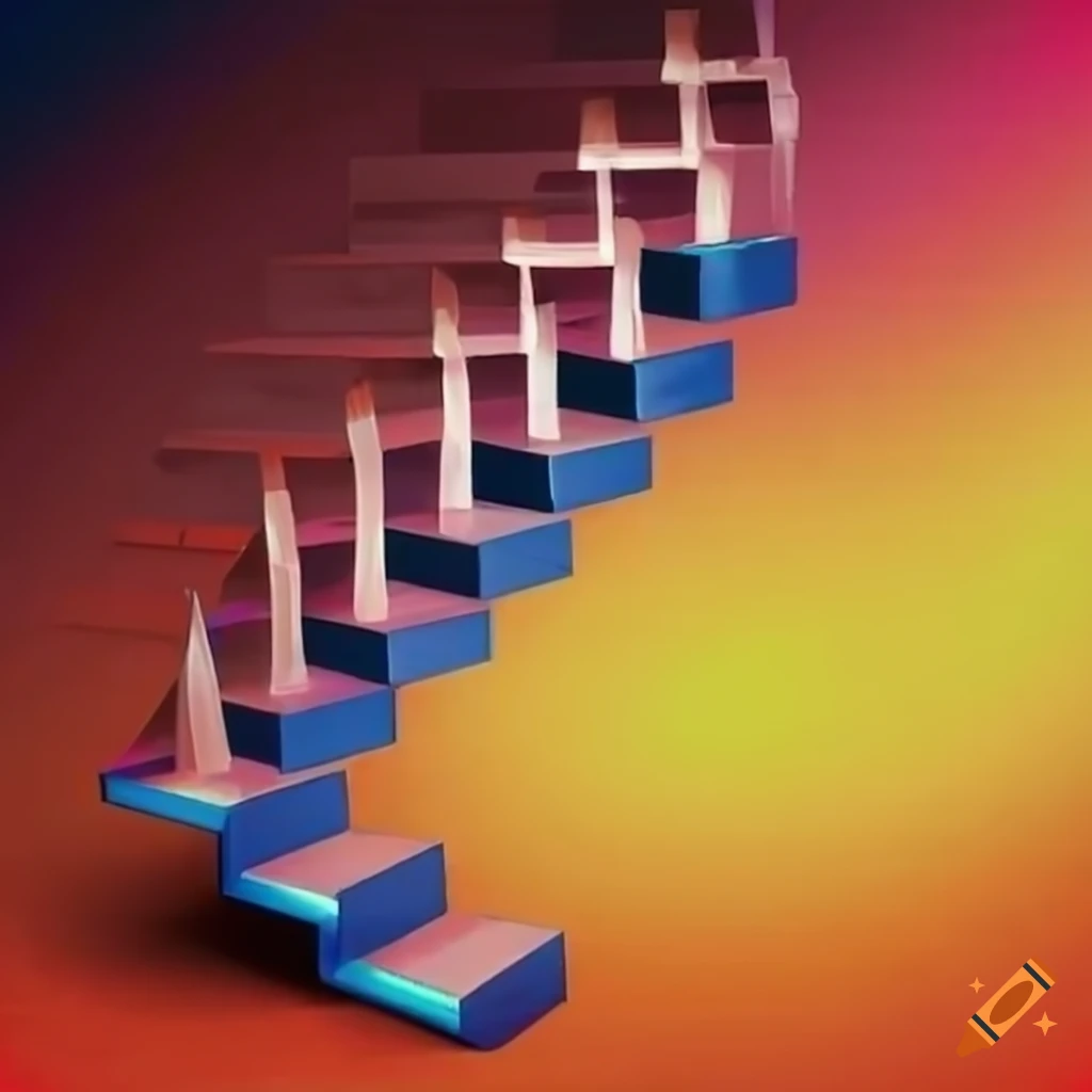 Fundamental steps on a white background