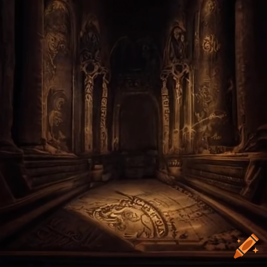 Ornate symbols on an ancient document