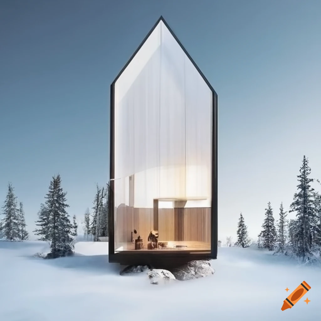 Sophisticated nordic minimalist tower cabin