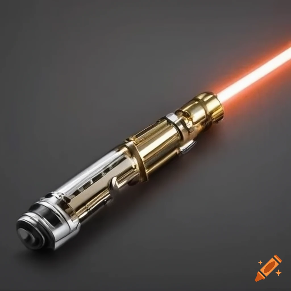 Detailed lightsaber with gold and platinum accents on Craiyon