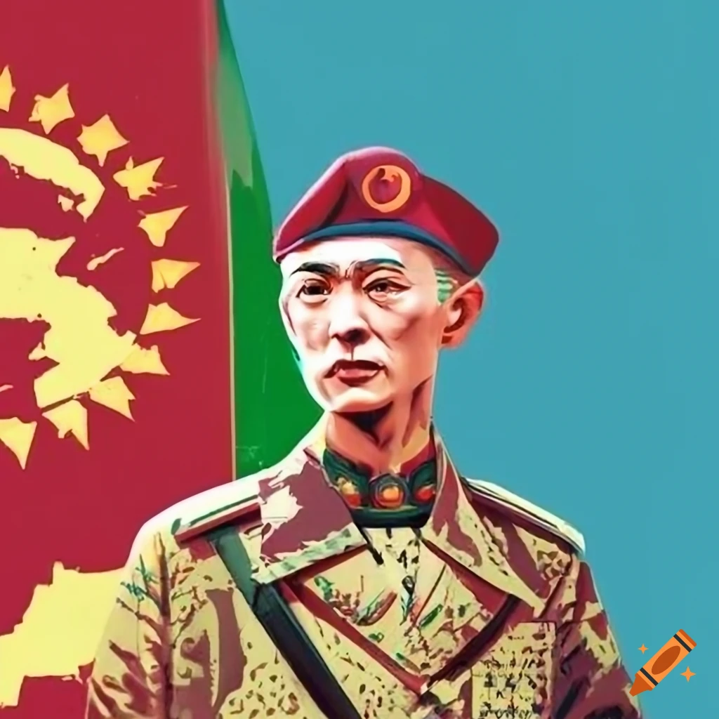 Illustration depicting the competition for central asia on Craiyon