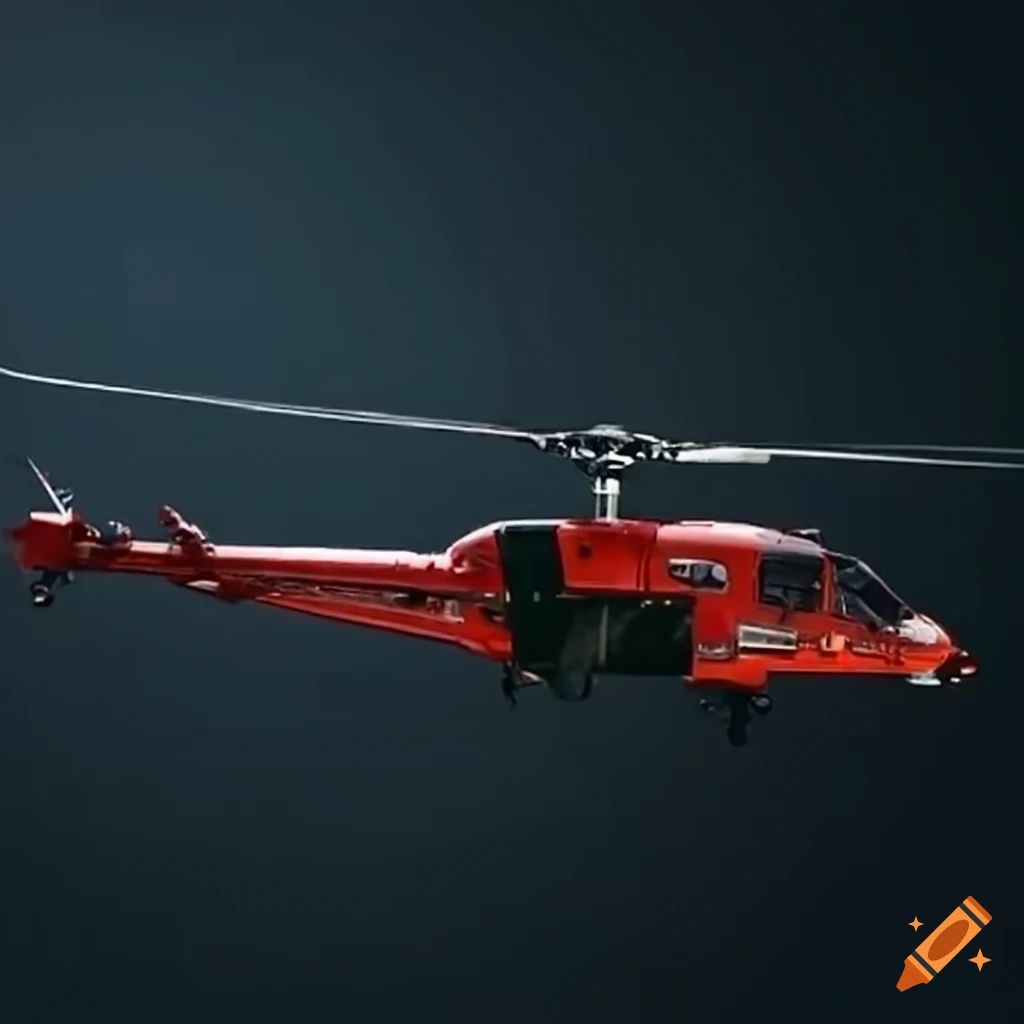 Helicopter in flight