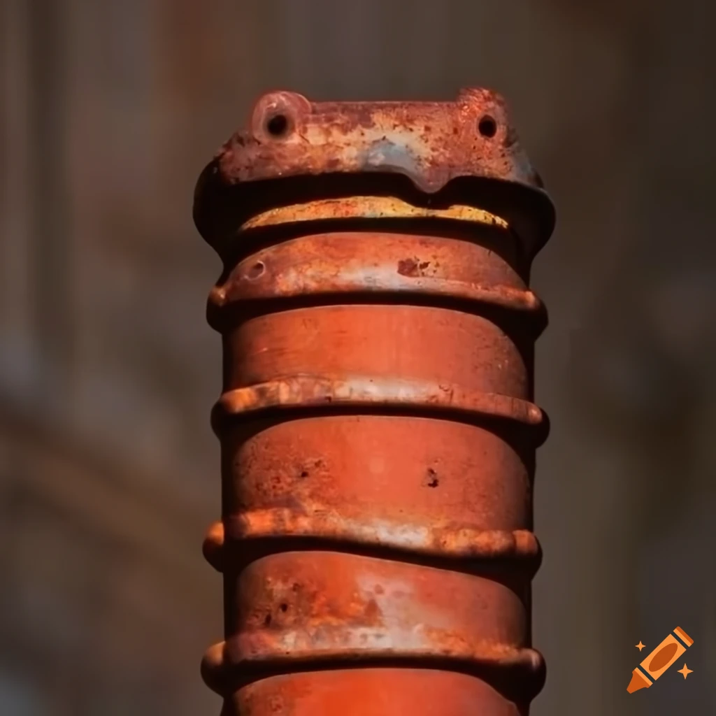 Rusty pipe on a white background in the matt groening style on Craiyon