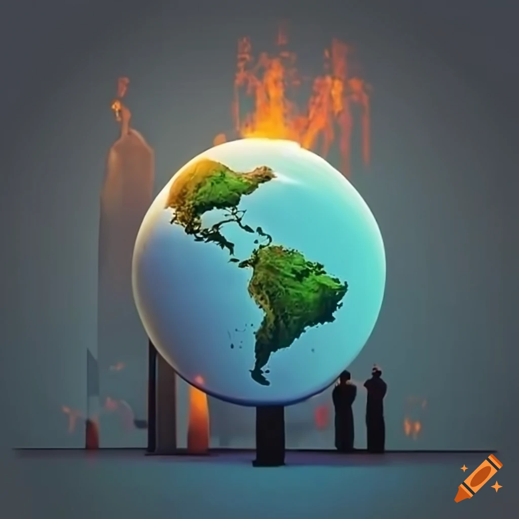 Representation of global sustainability and balance on Craiyon