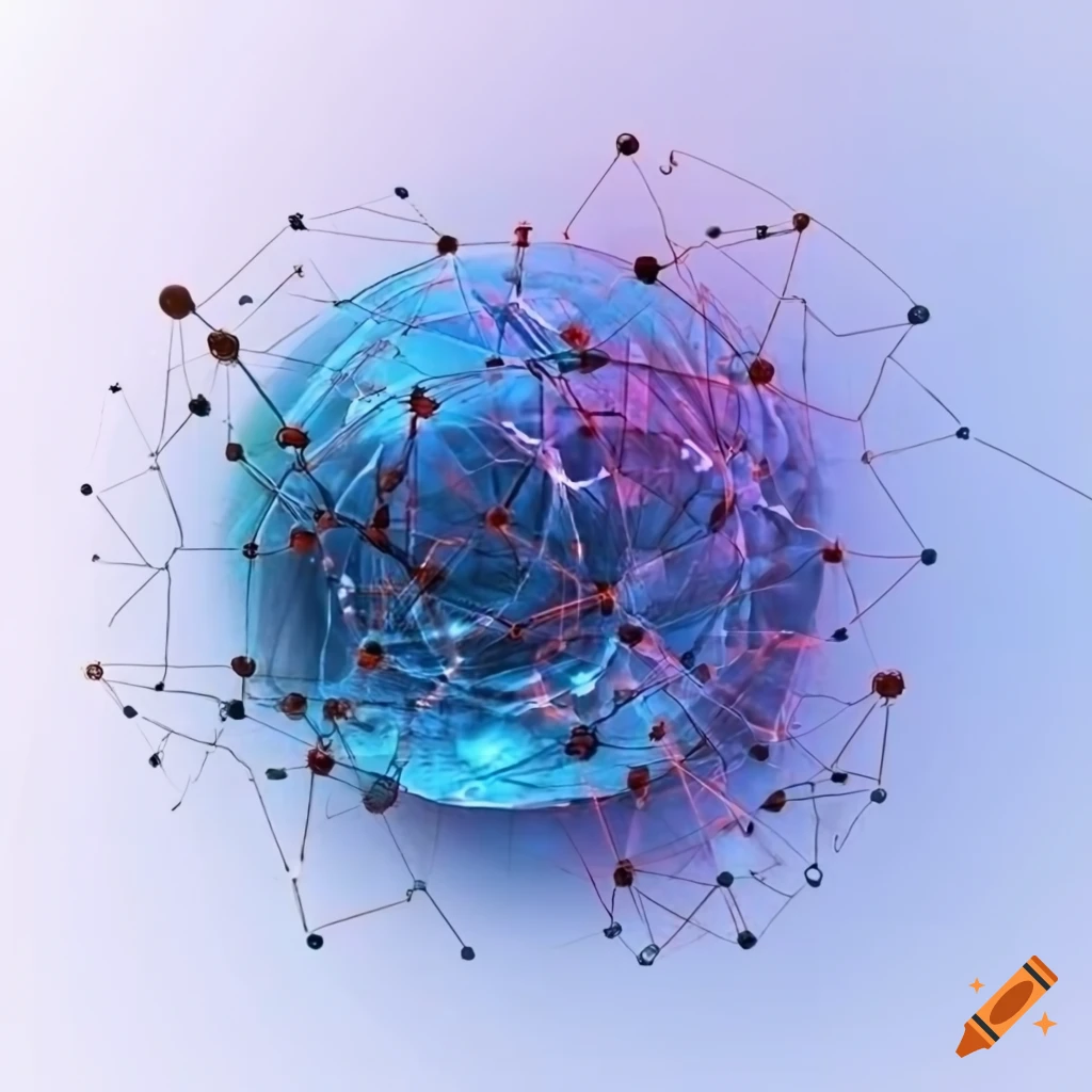 Image illustrating numerical network knowledge on white background