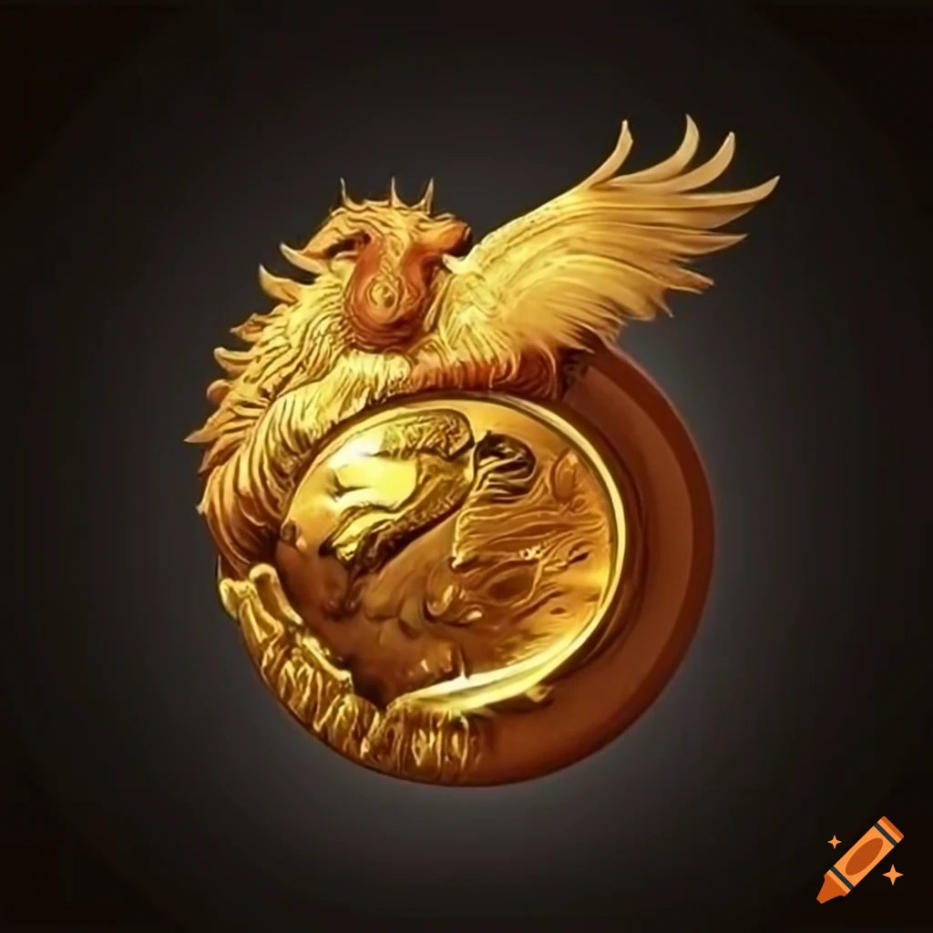 Image of a fantasy animal with a gold coin