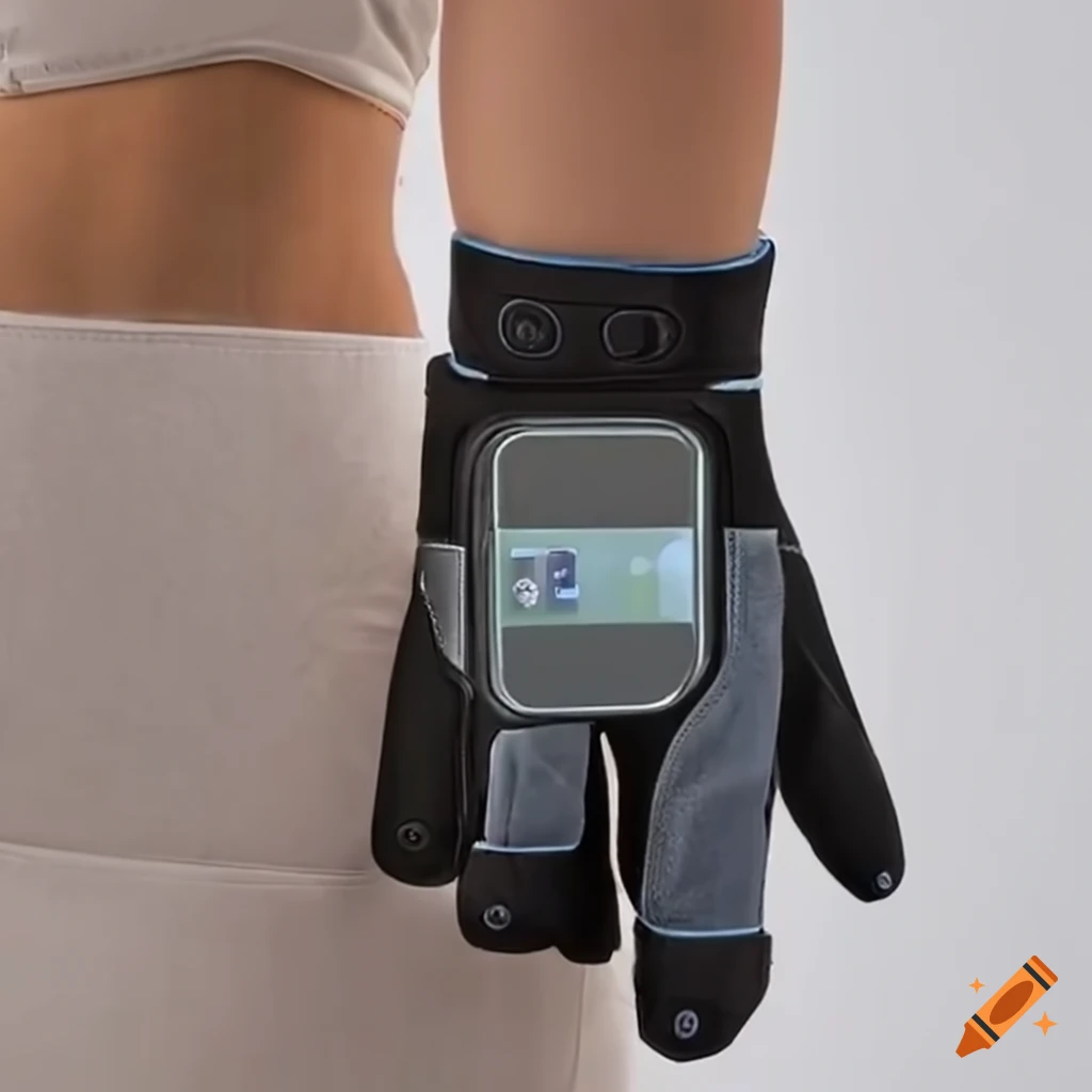 Smart glove with personalized message display on Craiyon