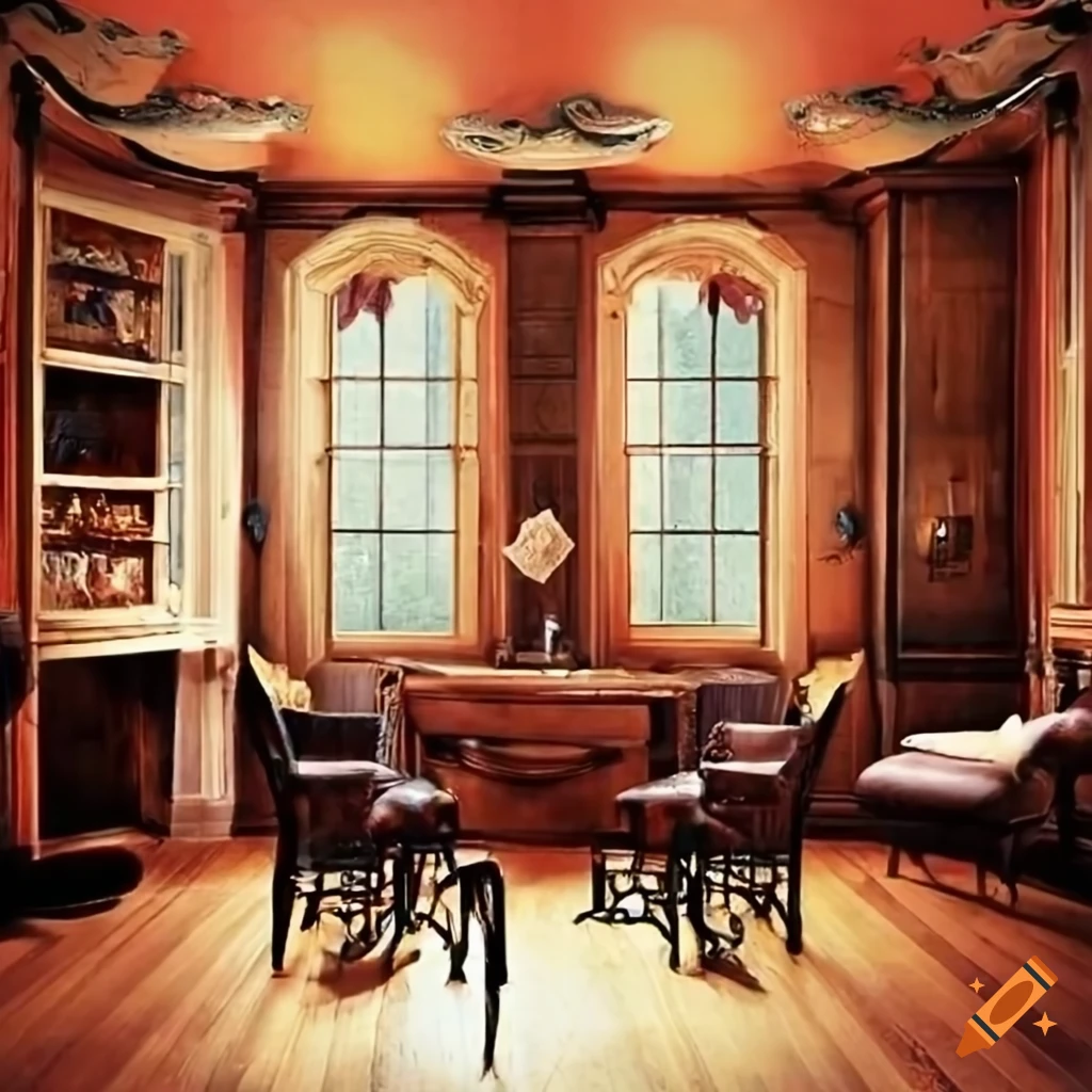 View of small rooms inside a mansion on Craiyon