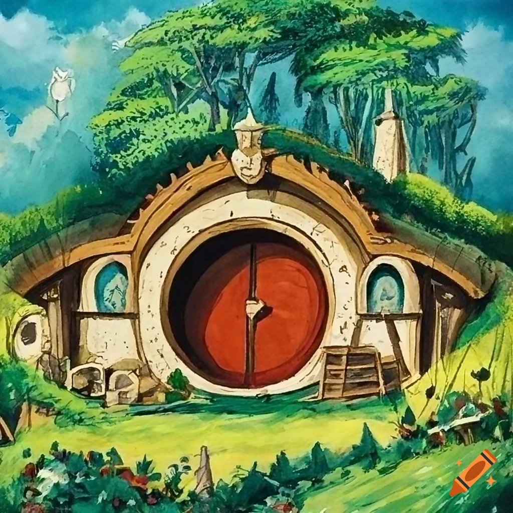 Fantasy hobbit house inspired by league of legends art on Craiyon
