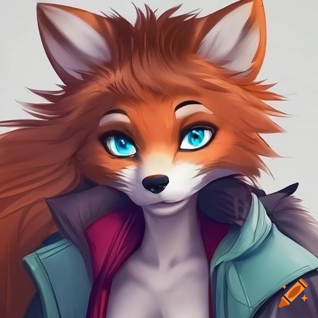 Detailed Illustration Of A Female Anthro Red Fox On Craiyon