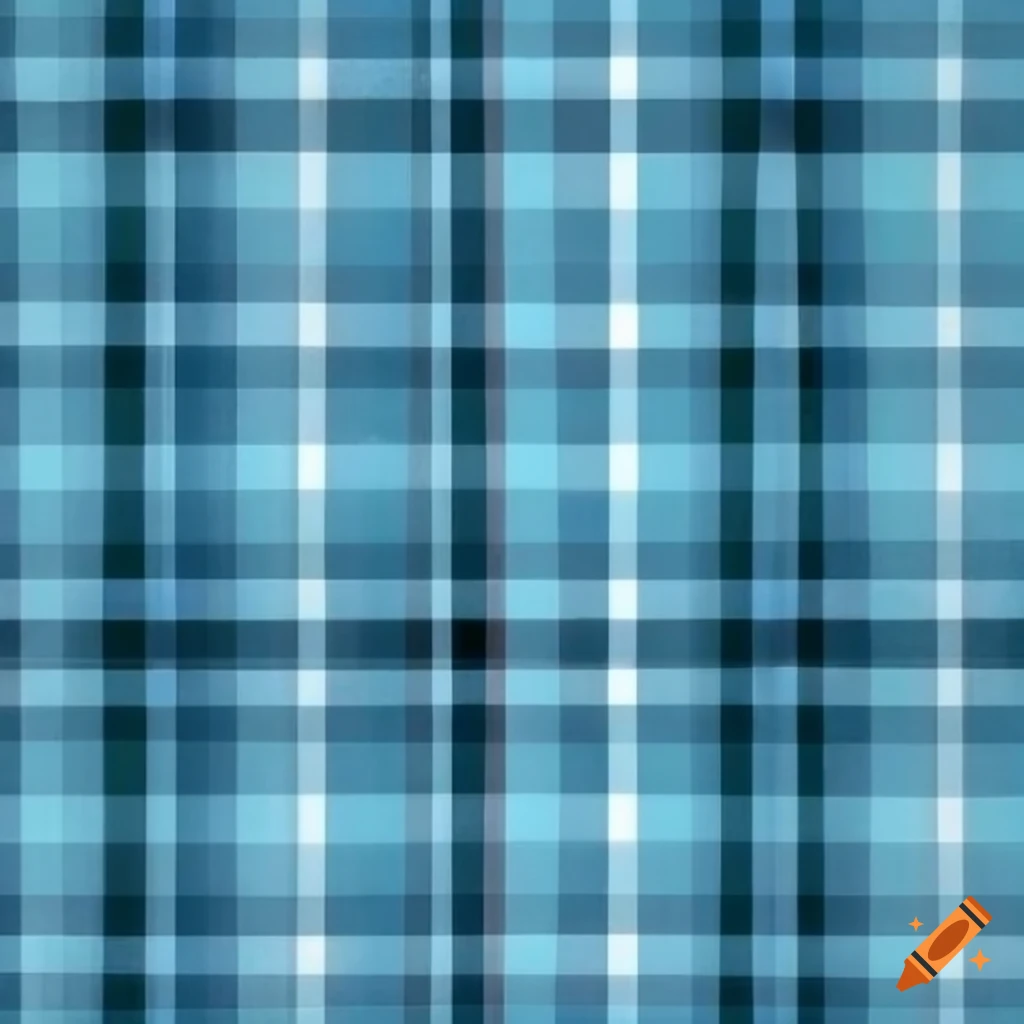Baby blue plaid print fabric